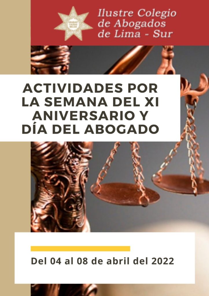 Programa por el XI aniversario del CAL SUR - Colegio de Abogados de ...